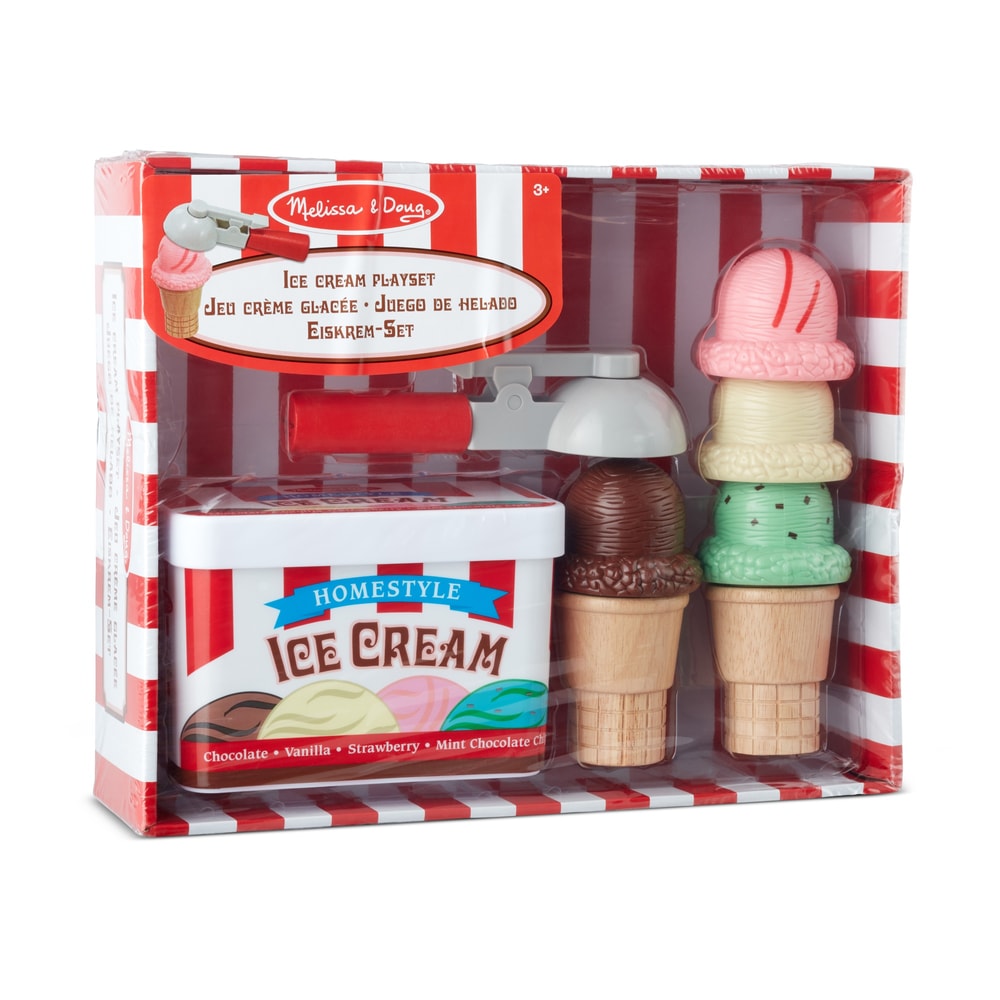 Melissa & Doug Scoop & Stack Ice Cream Cone Play Set, Ages 3 -5 yrs ...