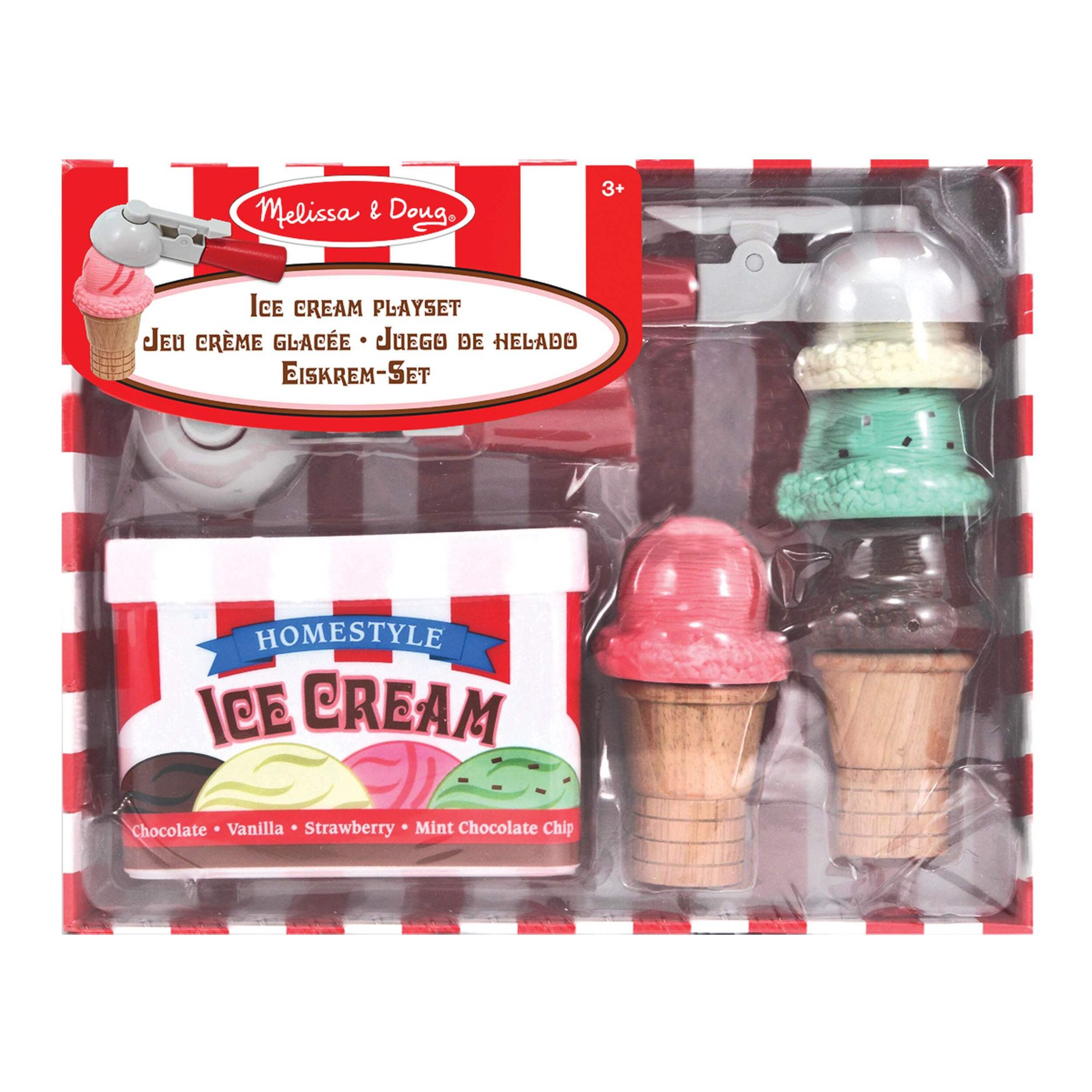 Melissa & Doug Scoop & Stack Ice Cream Cone Play Set, Ages 3 -5 yrs ...