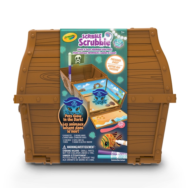 Crayola Scribble Scrubbies Glow-in-the-Dark Ocean Treasure Chest ...