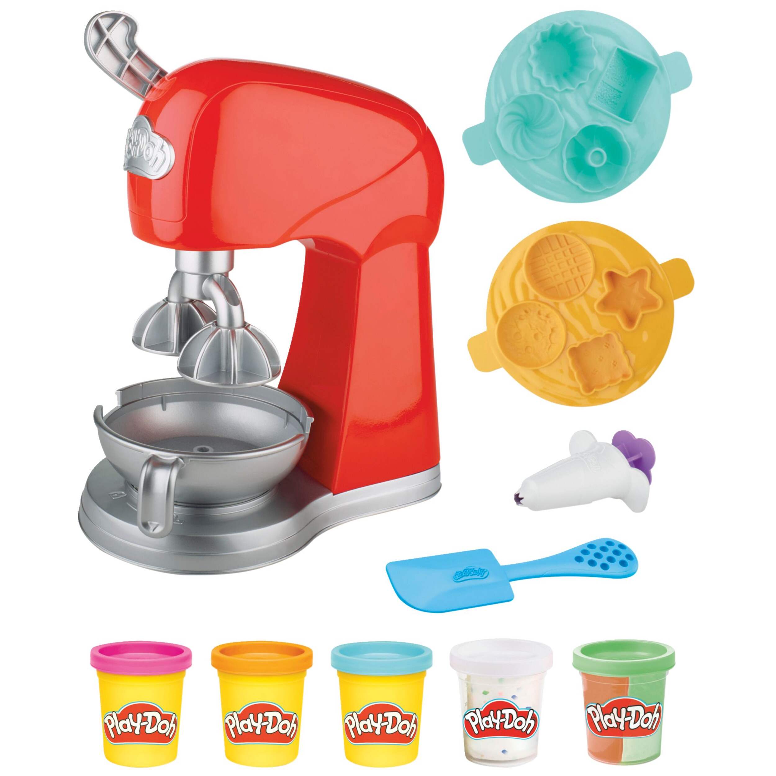 Play Doh Kitchen Creations Magical Mixer Playset with Non-Toxic Compound Cans, 10-oz, Bilingual ...