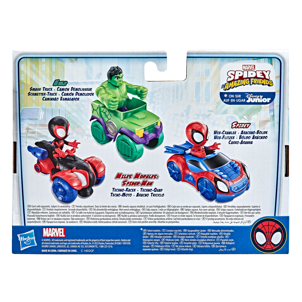 Miles Morales et Techno-Racer Spidey et ses amis extraordinaires, 3 ans ...