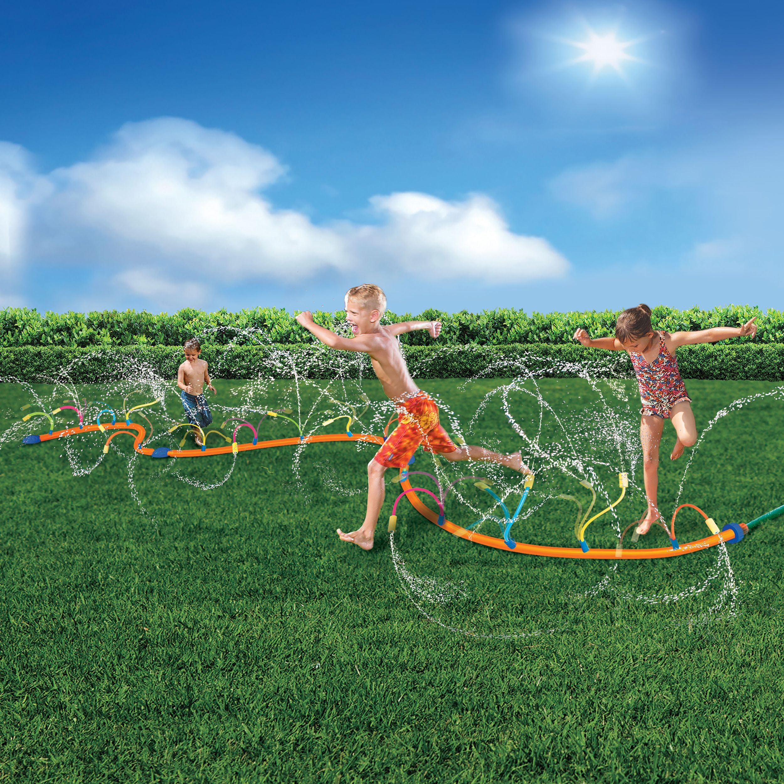 Banzai Wiggling Water Sprinkler Kids Outdoor Summer Water Toy Age 5 Party City