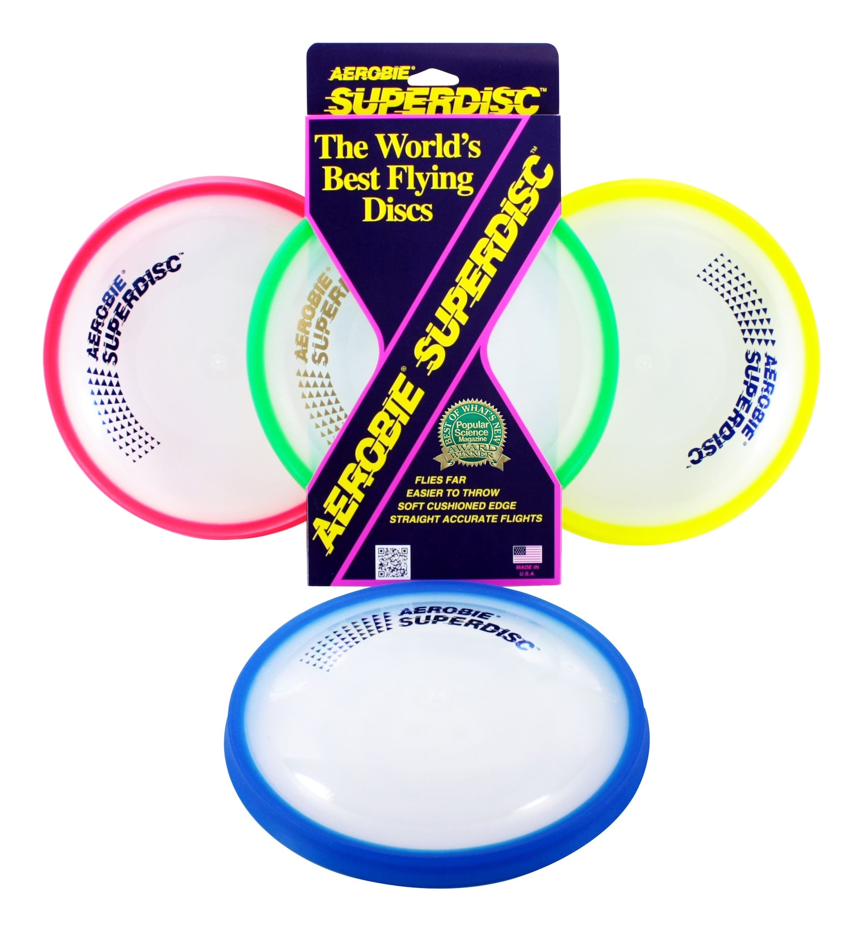 Aerobie Superdisc Frisbee Flying Disc, Multi-Coloured, Assorted, Ages 3 ...