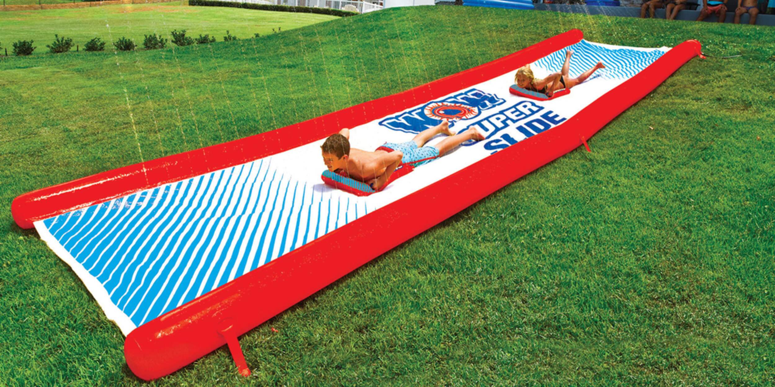 WOW Giant Inflatable Backyard Water Super Slide with Sleds, Red ...