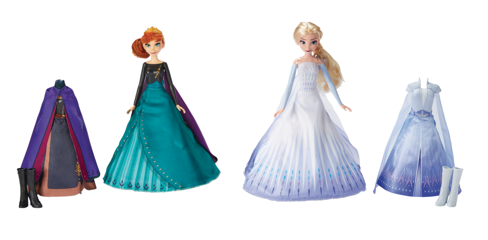 Hasbro Disney Frozen 2 Elsa And Anna Transforming Queen Dolls Toyset For