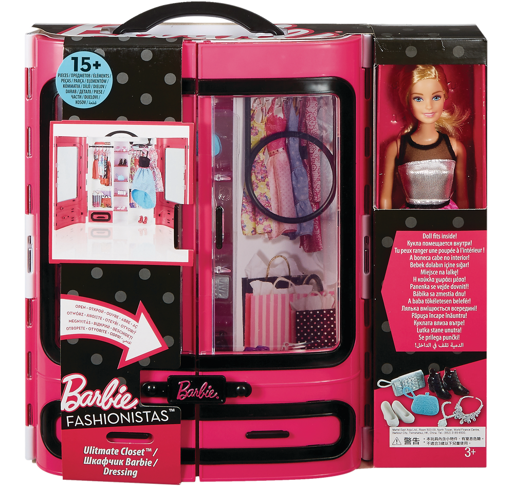 Mattel Barbie® Fashionistas Portable Ultimate Closet w/Doll Toy ...