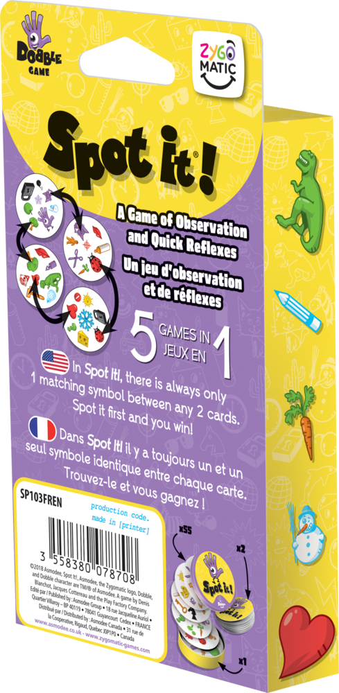 Spot It! Skill-Testing Classic Card Game For Kids, Bilingual, Ages 6 ...