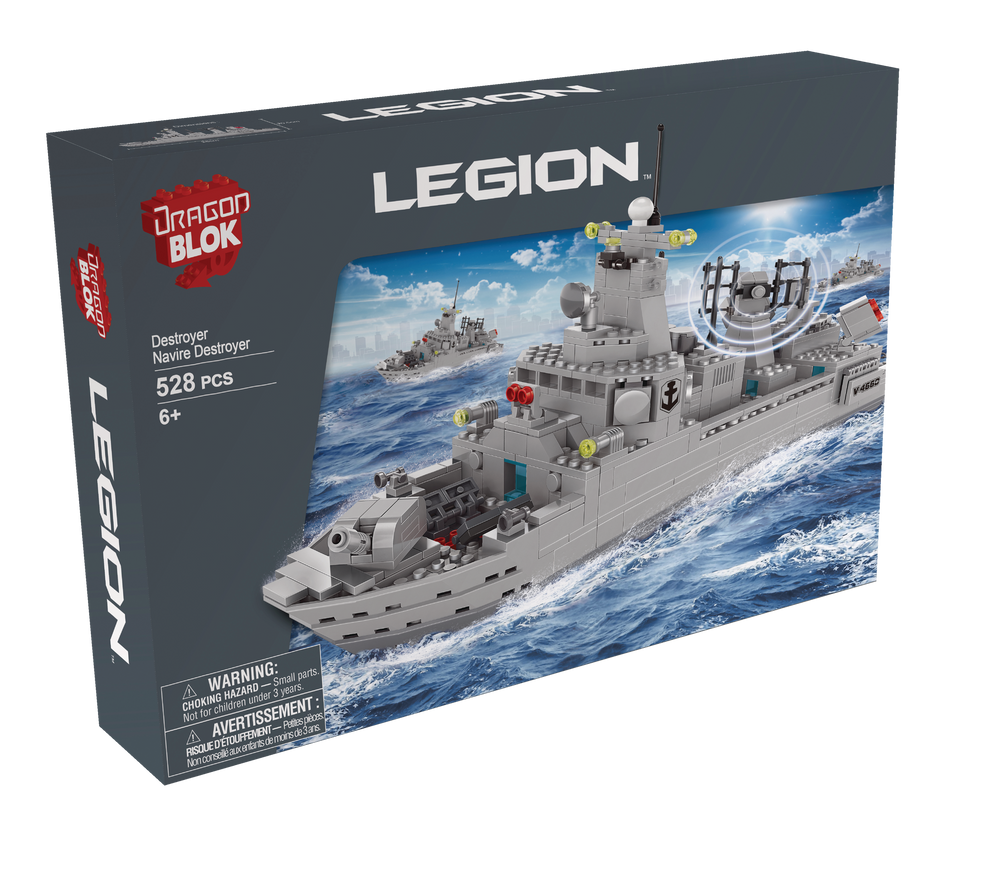 Dragon Blok Legion Ship Destroyer Building Toyset for Kids, 528 pc ...