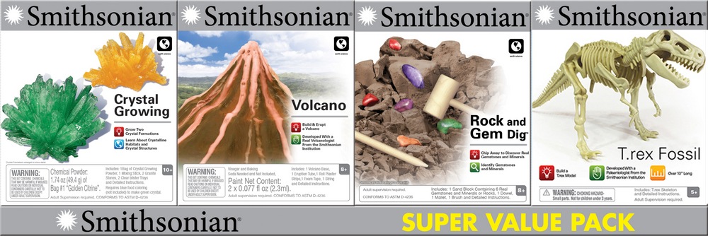 Smithsonian STEM 4-in-1 Micro Science Super Value Pack For Kids, Ages 8 ...