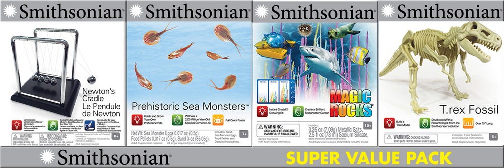 Smithsonian STEM 4-in-1 Micro Science Super Value Pack For Kids, Ages 8 ...