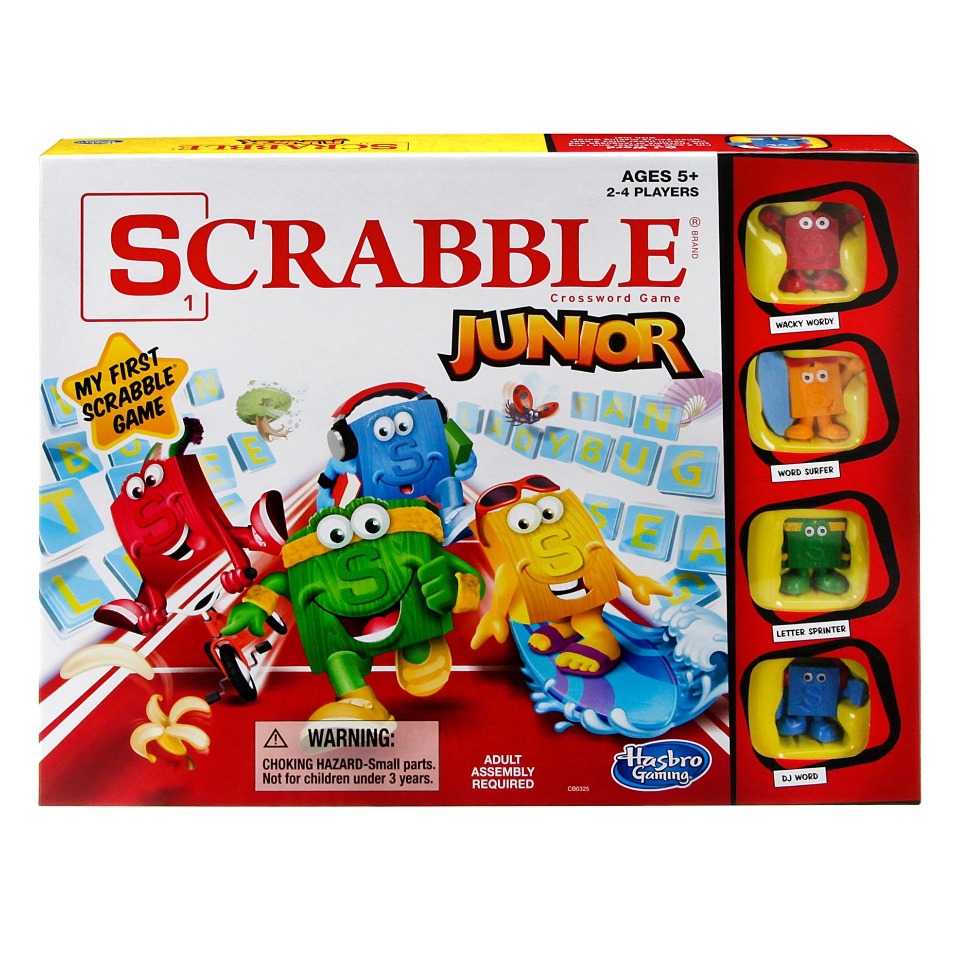 Hasbro Games Scrabble Junior 2-4 Player Board Game, English/French ...