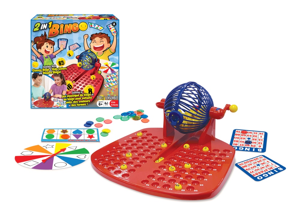 Jeu de bingo 2-en-1 avec bingo classique et bingo pour enfants avec des ...