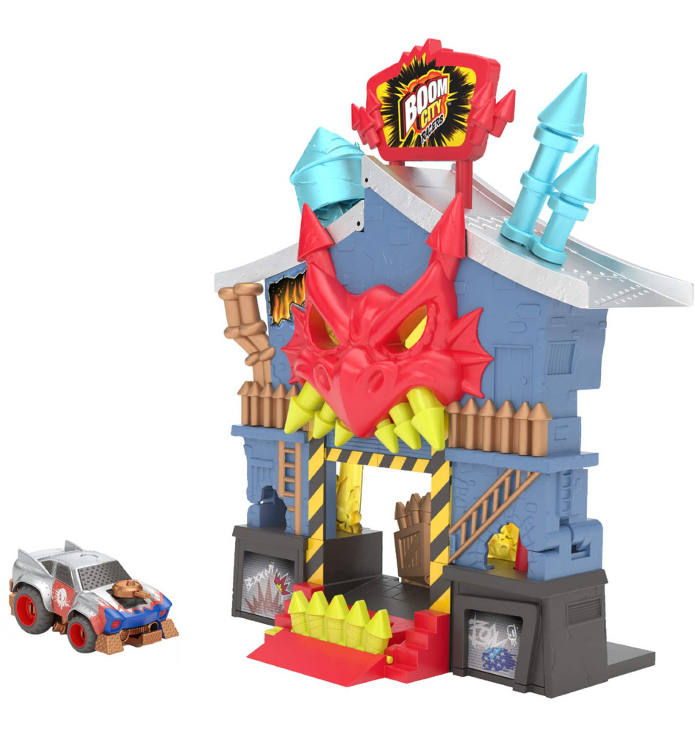 Boom City Racers Fireworks Factory 3-In-1 Transforming Toy Playset w ...