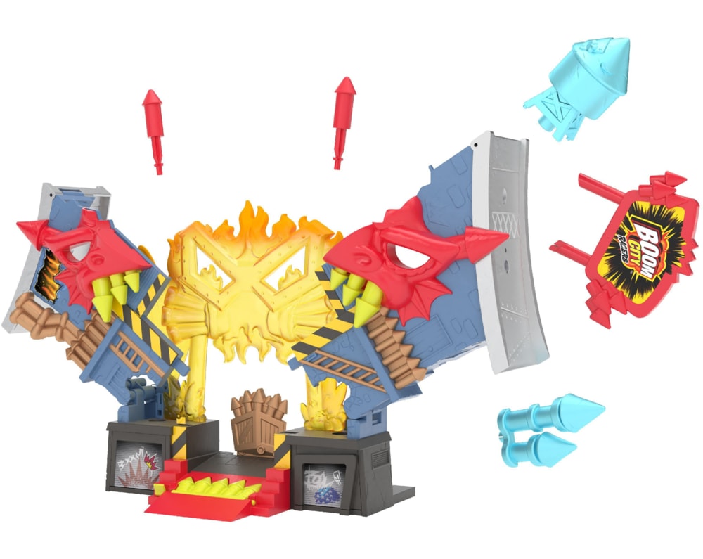 Boom City Racers Fireworks Factory 3-In-1 Transforming Toy Playset w ...
