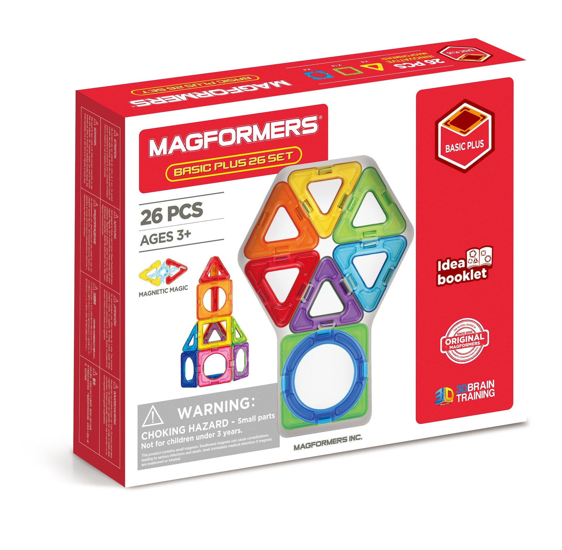 Magformers Basic Plus 26 Magnetic Construction Set, 26-pc, 26 pcs, Age 7+ | Canadian Tire