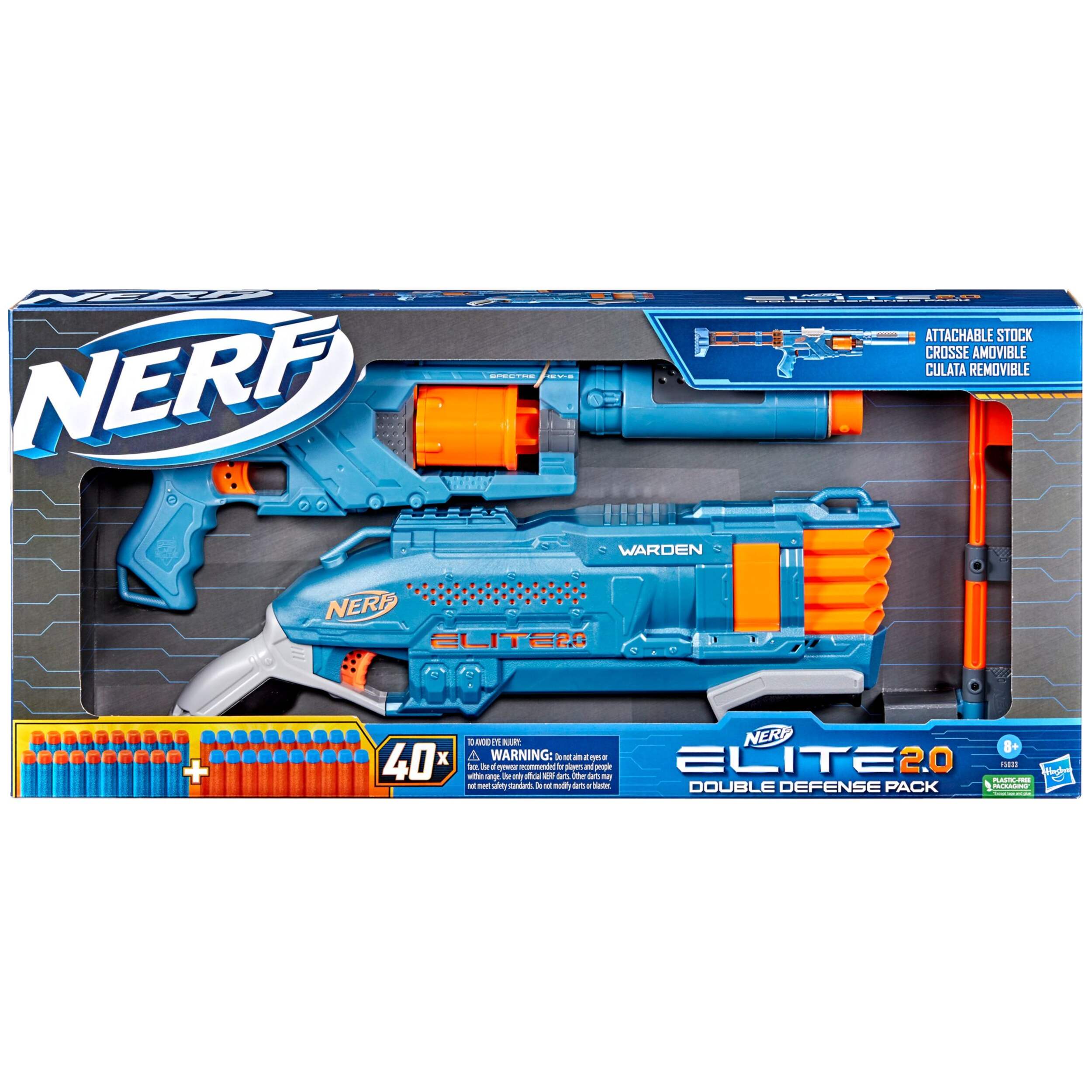 NERF Elite 2.0 Spectre Warden Double Defense Pack, Ages 8+ | Canadian Tire