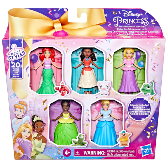 Disney Princess Party Princess Collection, 5 Disney Princess Mini Dolls ...