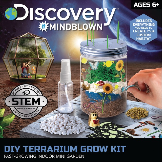 Discovery Mindblown DIY Glowing Terrarium Grow Kit, Hands-On Learning ...