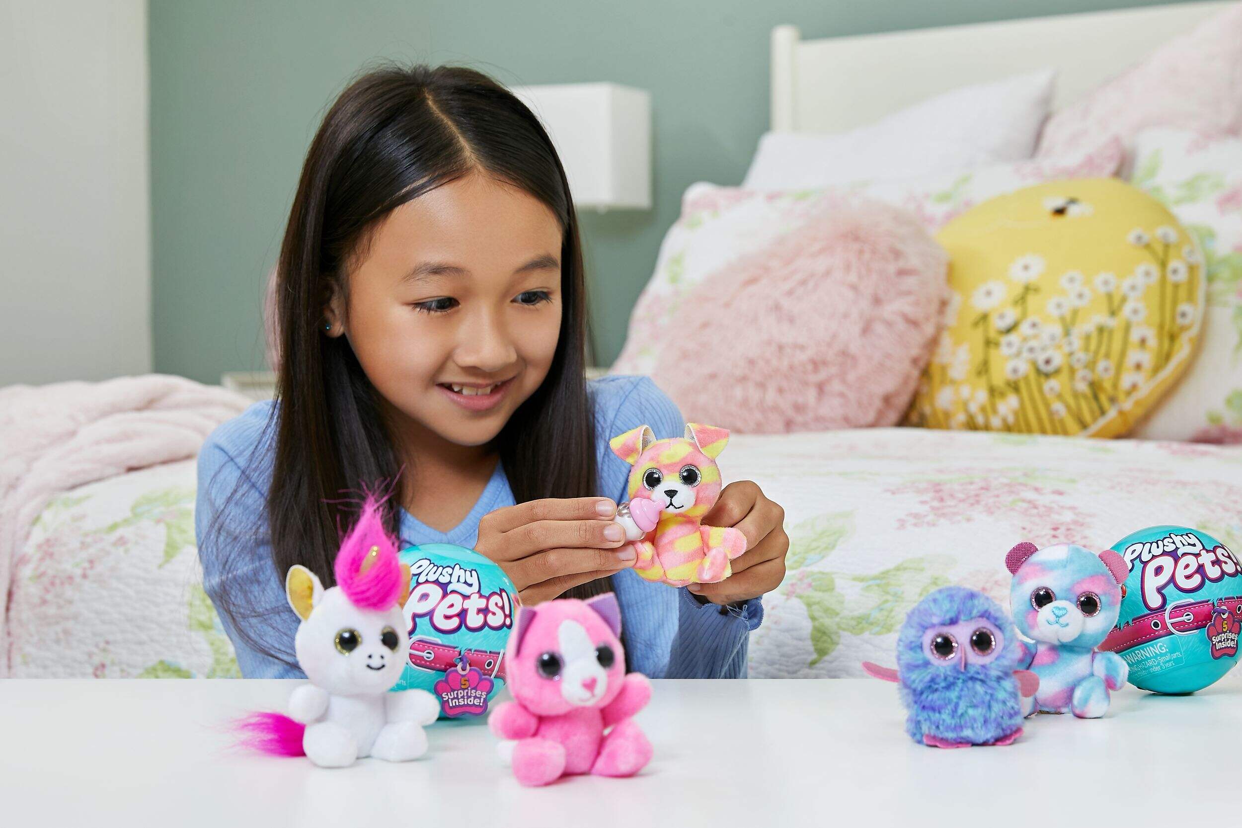 Zuru 5-Surprise Plushy Pets, Kids' Super Soft Mini Stuffed Animal Pets ...