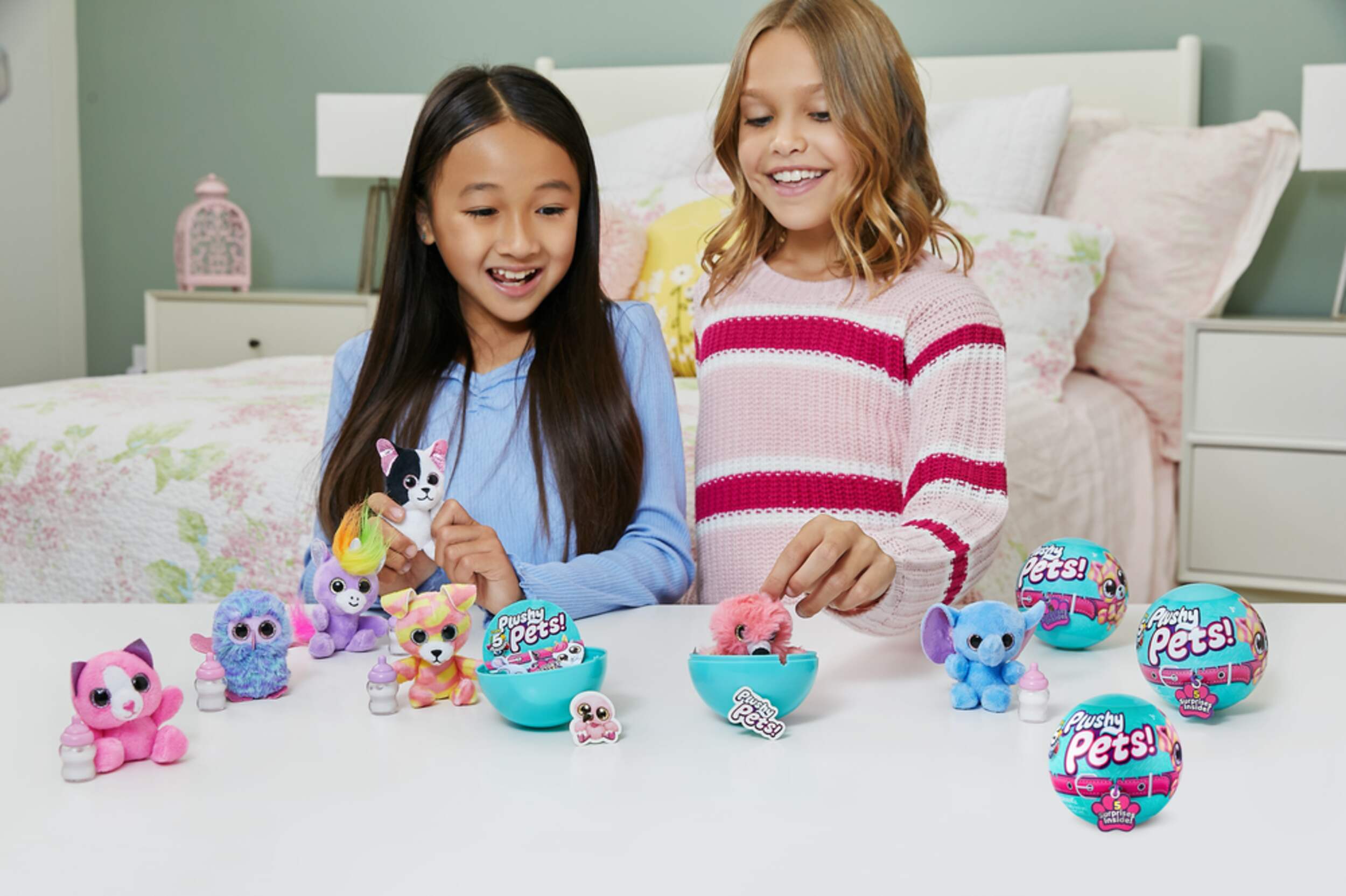 Zuru 5-Surprise Plushy Pets, Kids' Super Soft Mini Stuffed Animal Pets ...