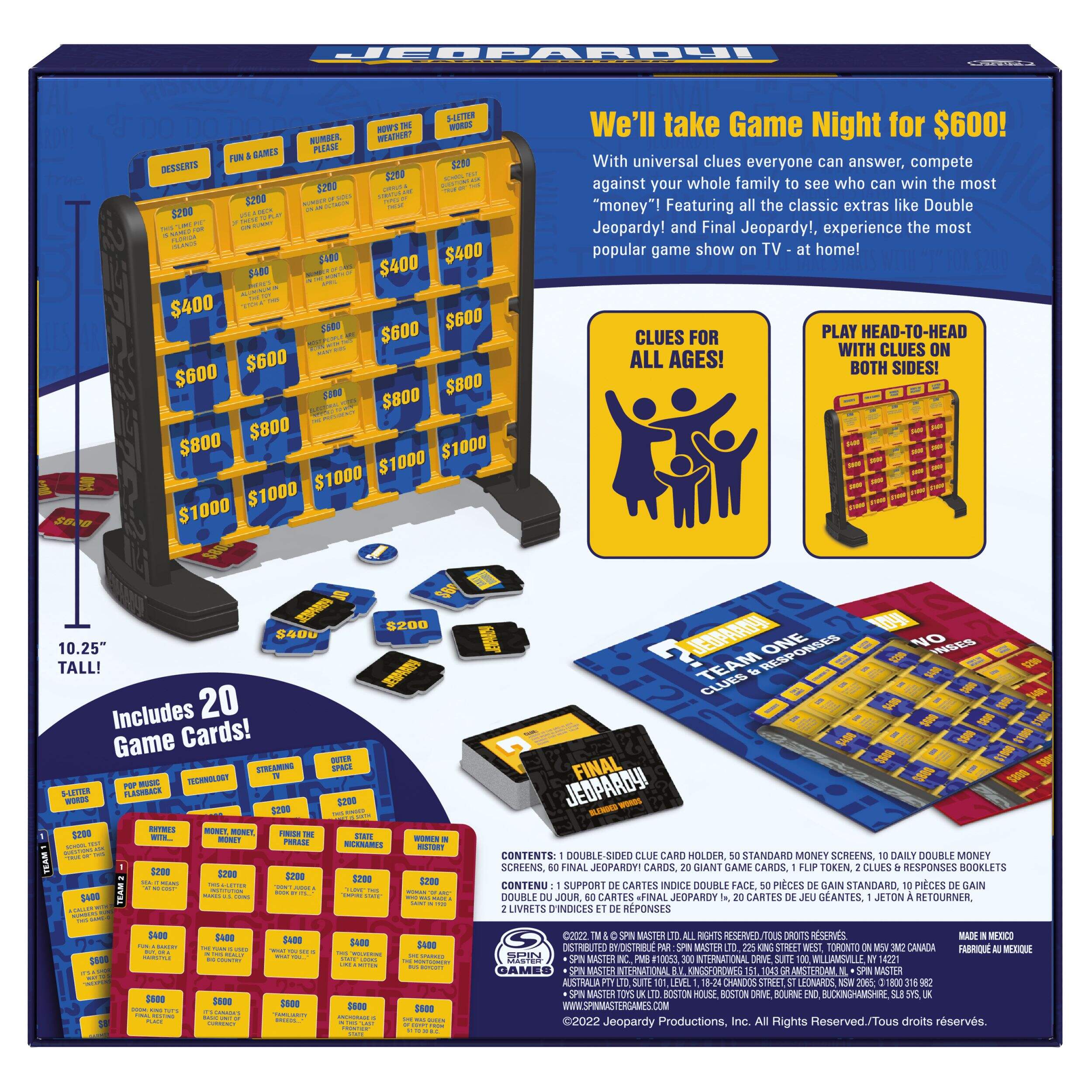 Jeopardy Family-Edition Trivia Board Game, Ages 10+ | Canadian Tire