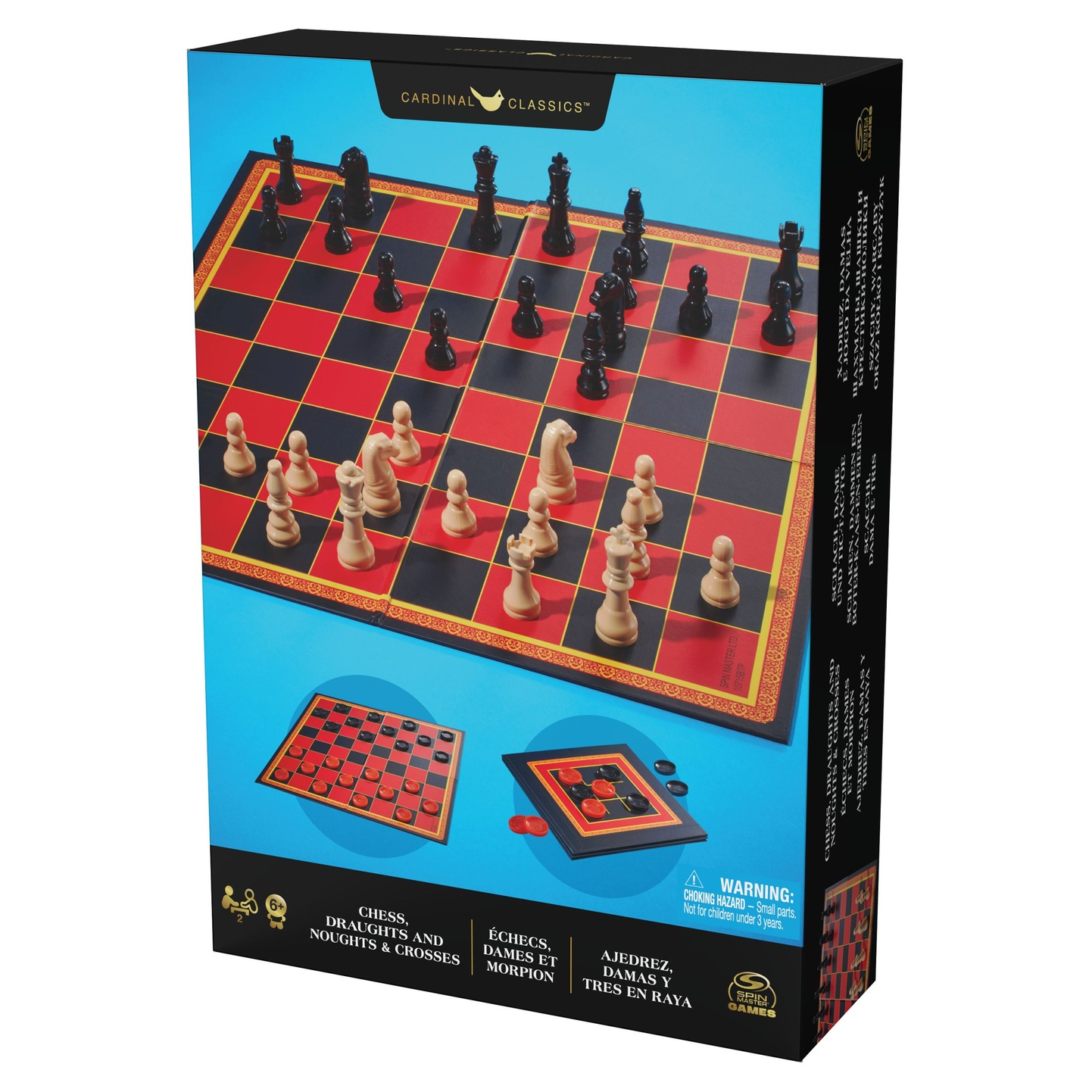 Chess Checkers Tic Tac Toe 3-in-1 Board Game Set, Ages 6+ | Canadian Tire