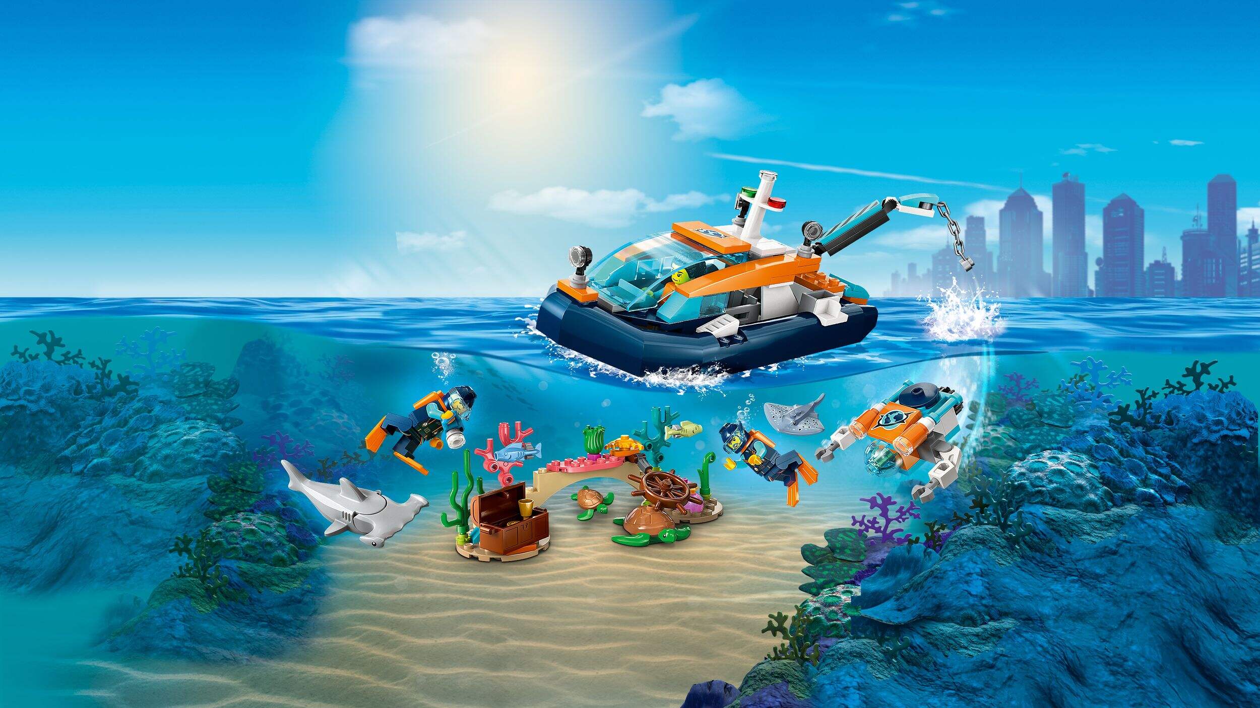 LEGO® City Explorer Diving Boat Building Set, Ages 5+ | Canadian Tire