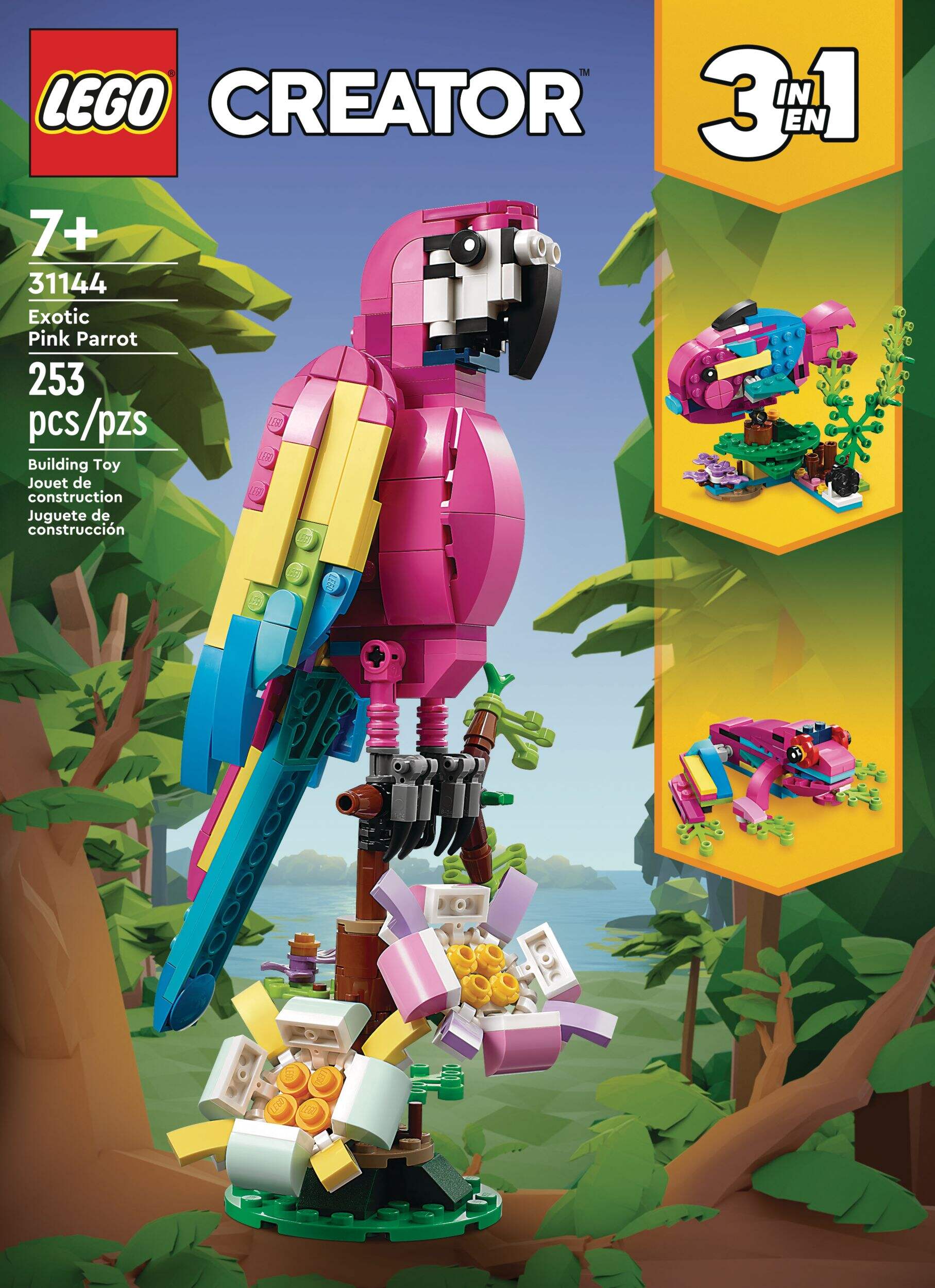 LEGO® Creator 3-in-1 Exotic Pink Parrot - 31144 | Canadian Tire