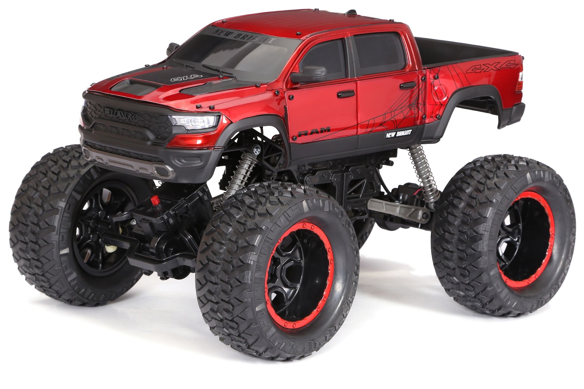 Newbright 1:10 Scale Remote Control 4X4 Heavy Metal Truck, Battery Operated Ram 1500, Ages 6 ...