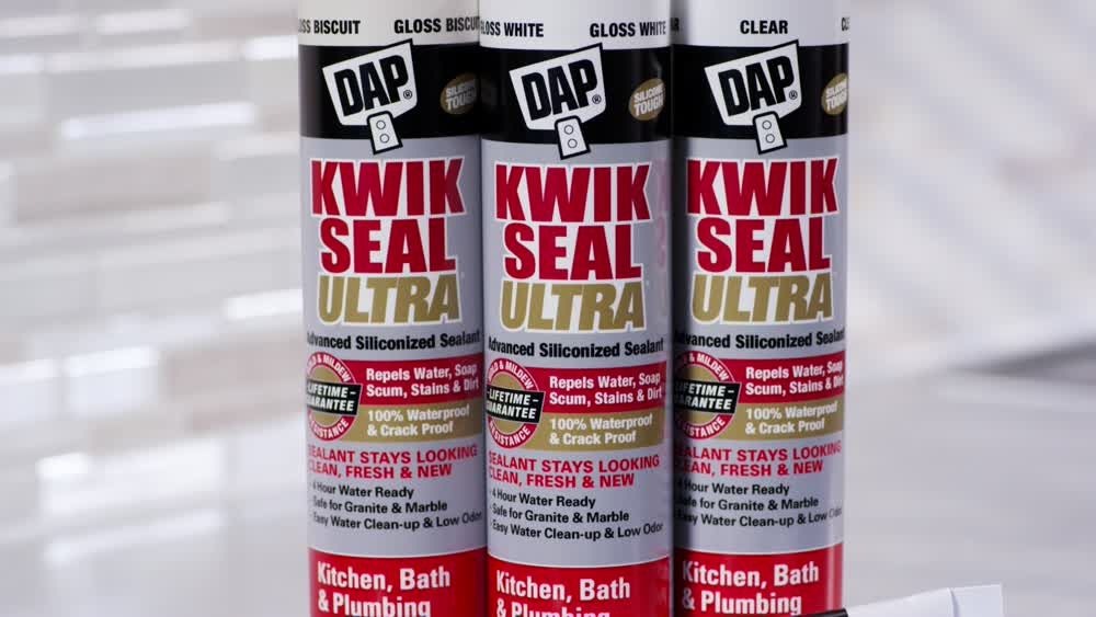 DAP Kwik Seal Ultra Kitchen, Bath & Plumbing Siliconized Sealant, Clear ...